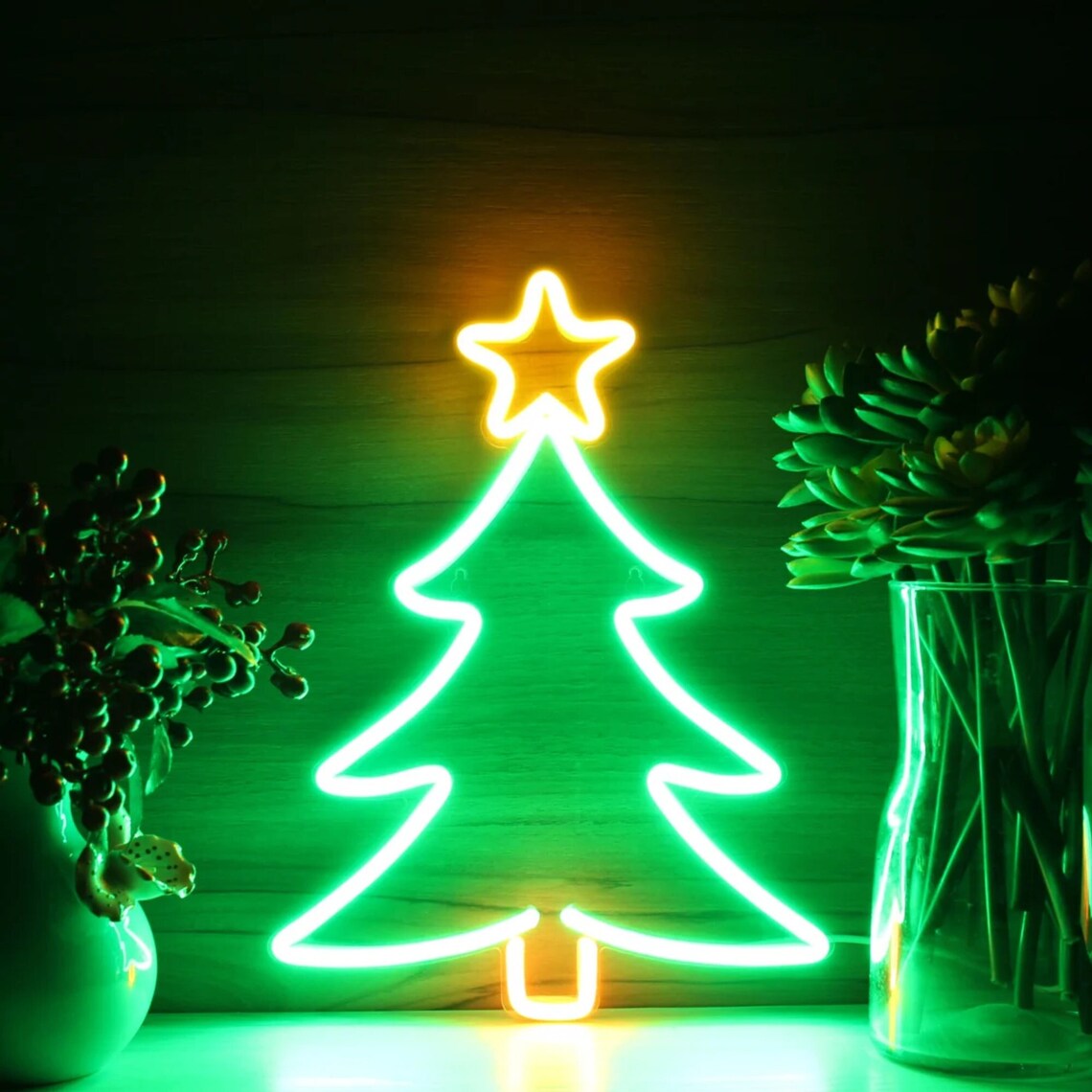 Merry Christmas Neon Sign Merry Christmas Shop Signage Christmas Decor ...
