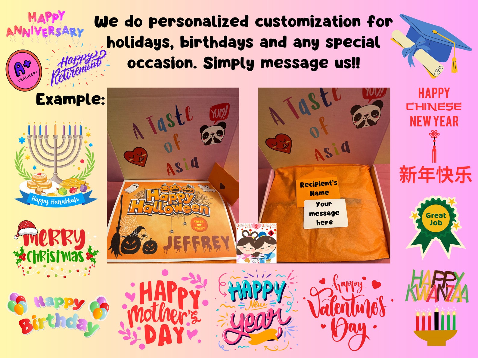 Asian Snack Box / 43 Pcs / Japan Korea Malaysia Taiwan Philippines ...