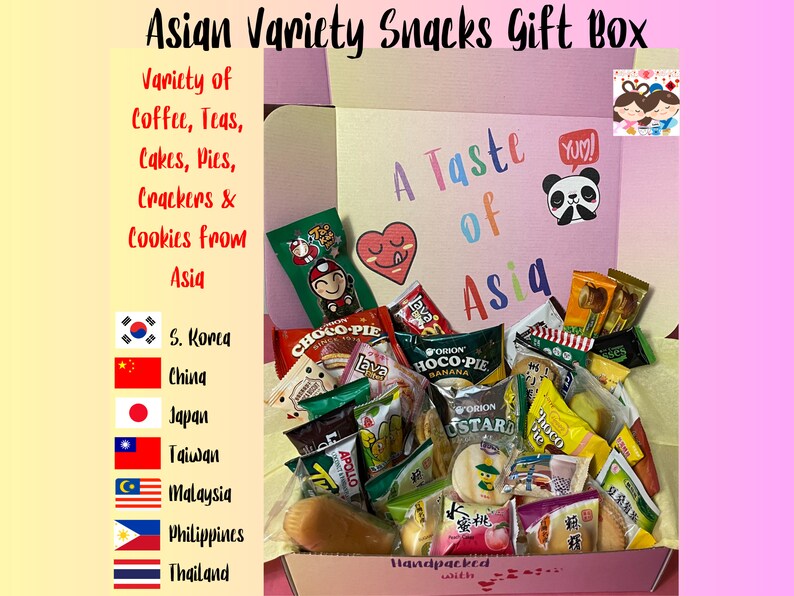 Asian Snack Box / 43 Pcs / Japan Korea Malaysia Taiwan Philippines ...