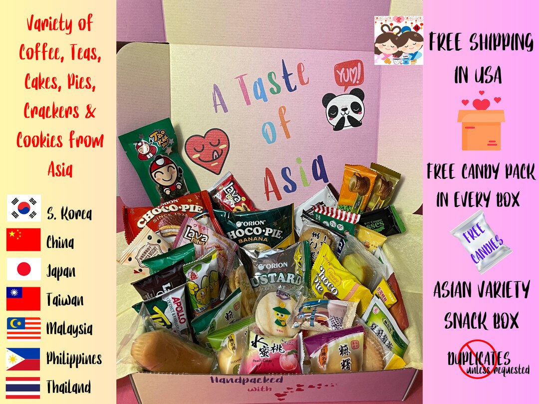 Asian Snack Box / 43 Pcs / Japan Korea Malaysia Taiwan - Etsy