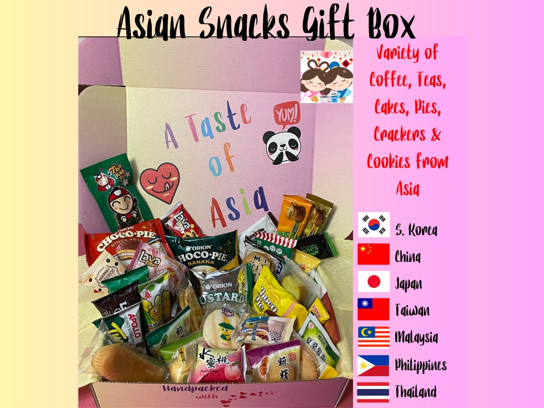 Asian Snack Box/33 Pcs/snack Samplers/japan Korea Taiwan Malaysia ...