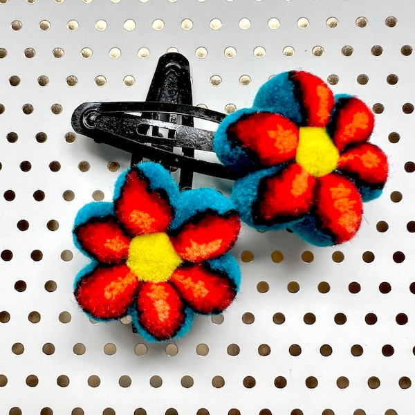 Pom Pom Hair Clips - Etsy