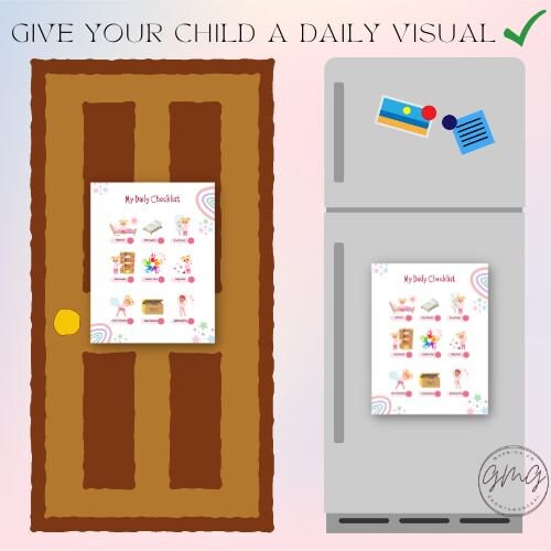 Kids Daily Checklist Printable, Toddler Chore Chart, Daily Routine ...