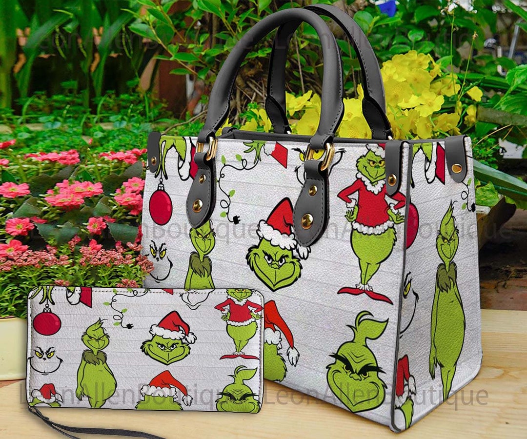 Grinch Christmas Leather Bag Grinch Lover's Handbag - Etsy