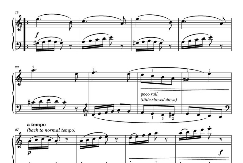 ARABESQUE BURGMULLER (grade 2) Digital Piano Sheet and Audio Sample - Etsy