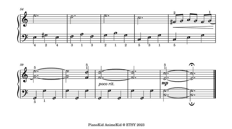 Fantasie Impromptu Middle Part CHOPIN (grade 1) Simplified Digital ...