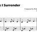 All to Jesus I Surrender - Piano Sheet Music Easy Grade 1 - Etsy