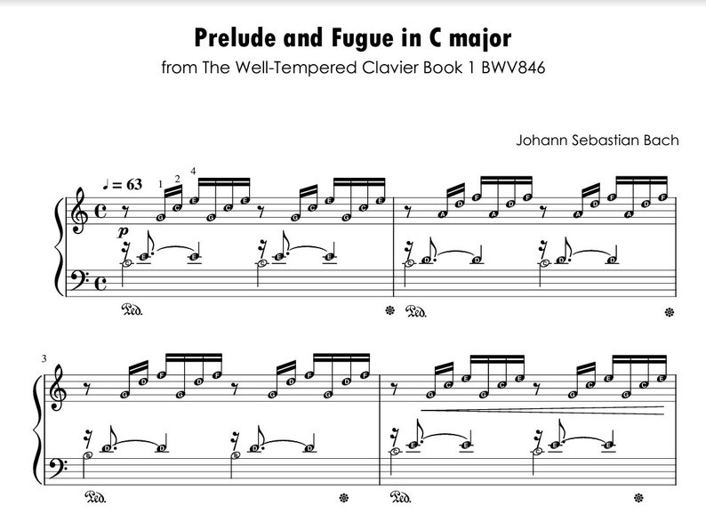 Prelude(grade 4) and Fugue(grade 6) in Both Original Transciption in C ...