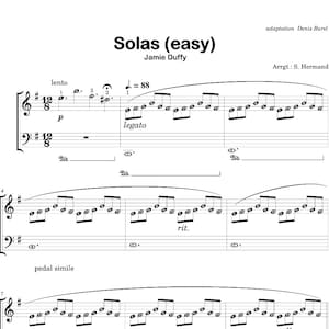 Solas - Easy Version Piano Sheet Music Score for Students Self Learning ...