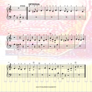 Rush E for Kids | Attractive Piano Sheet Music Score With Note Names ...