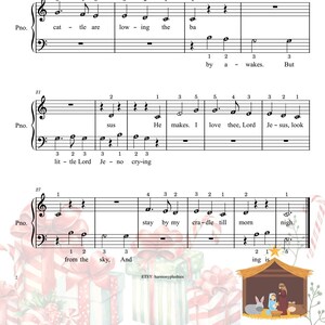 Away in a Manger for Kids | Attractive Piano Sheet Music Score With ...