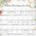 White Christmas for Kids - Piano Sheet Music Score With Note Names and ...