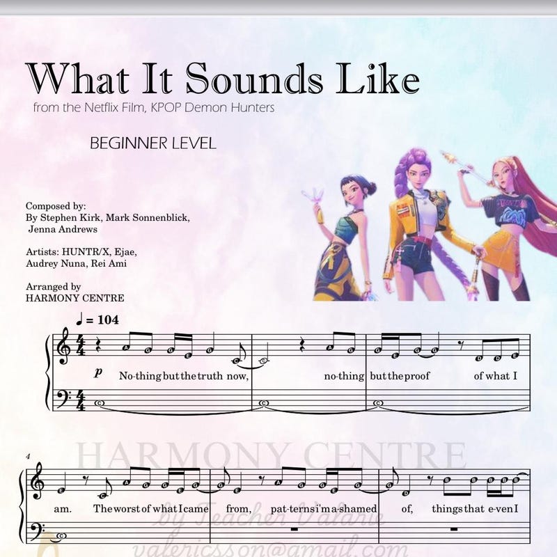 This is What It Sounds Like of K. Pop Demon Hunter - Etsy