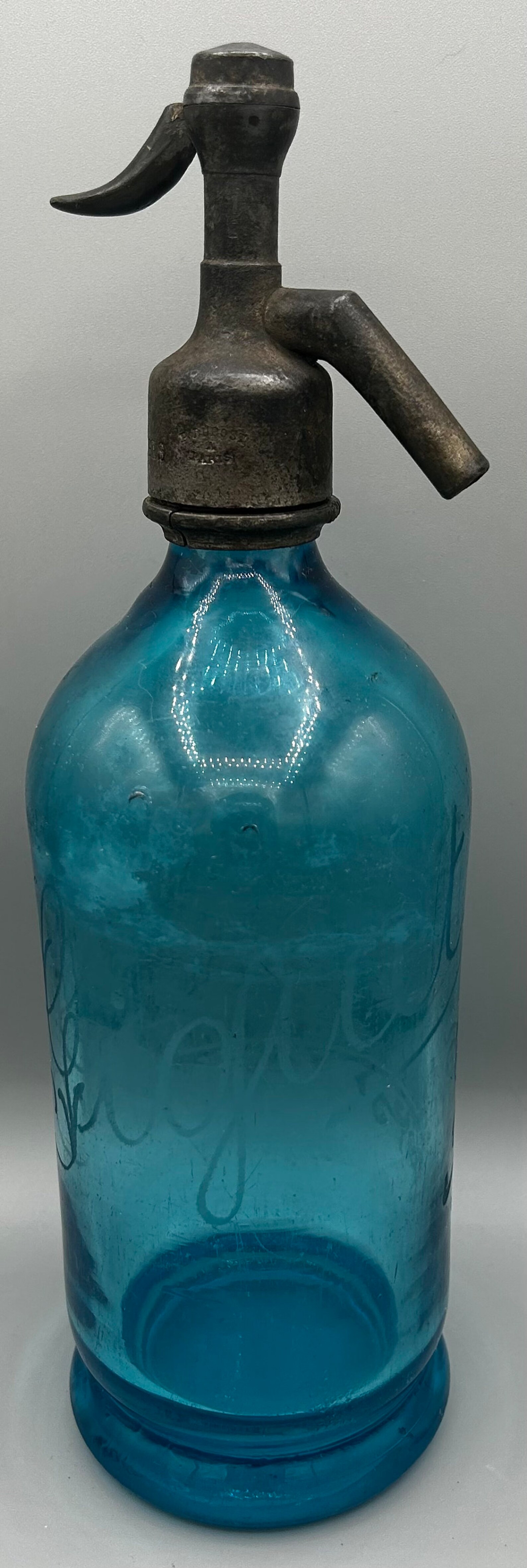 Antique Etched Blue Glass Giguet French Soda Siphon P. Dubost - Etsy