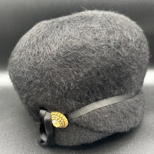 Vintage Merri-soie Merrimac Mohair Hat With Rhinestone Accent - Etsy