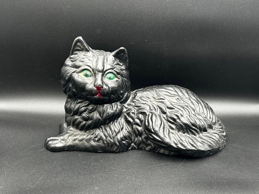 Vintage Hubley Cast Iron Cat Doorstop - Etsy