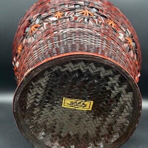 Vintage Red Chinese Basket - Etsy