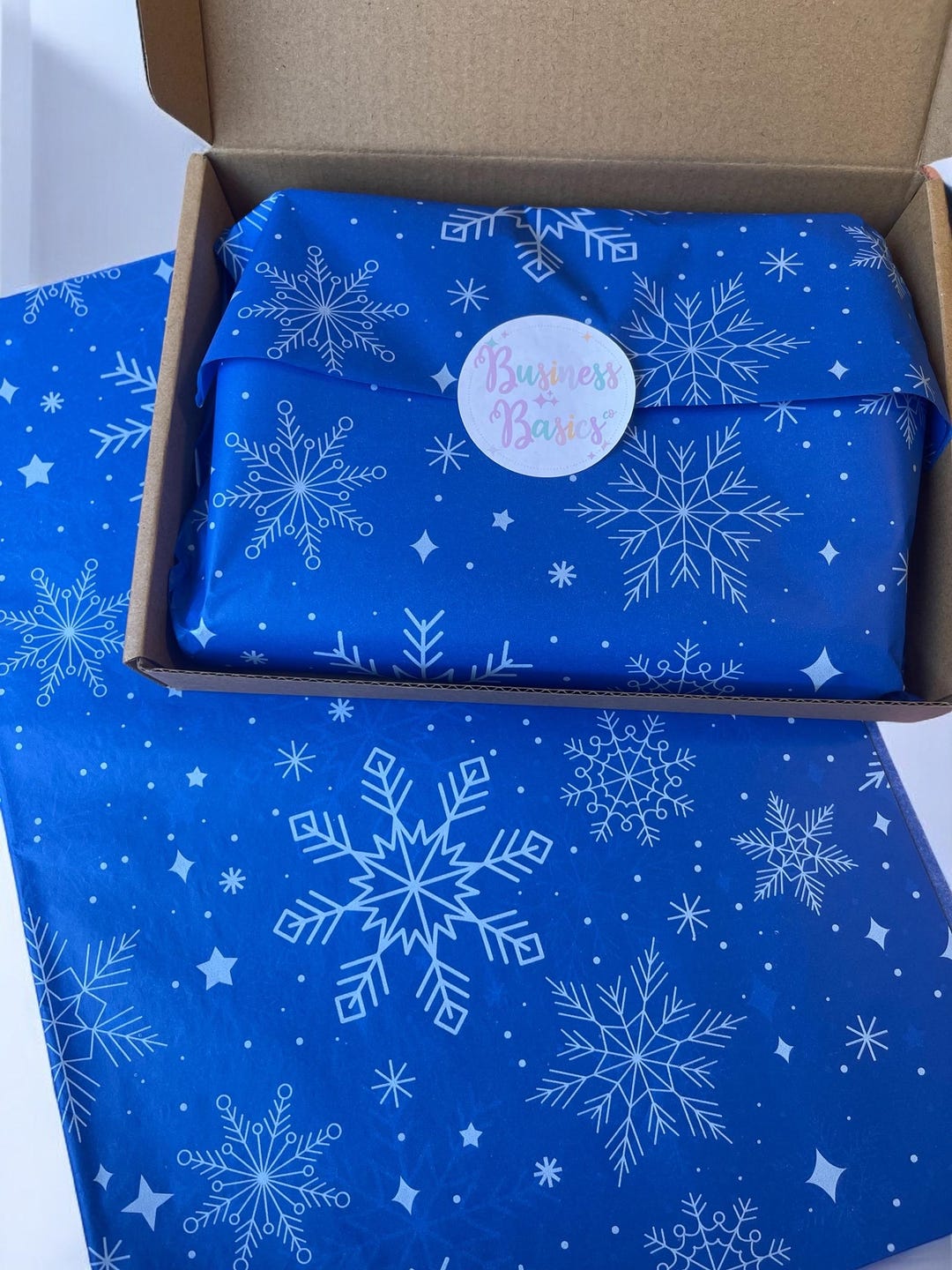 Snow Flakes Royal Blue Tissue Paper Christmas Wrapping Tissue Paper ...