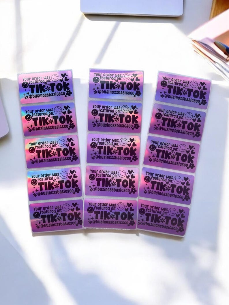 Personalised Tik Tok STICKERS | Packaging Stickers| Packaging Labels ...