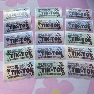 Personalised Tik Tok STICKERS | Packaging Stickers| Packaging Labels ...