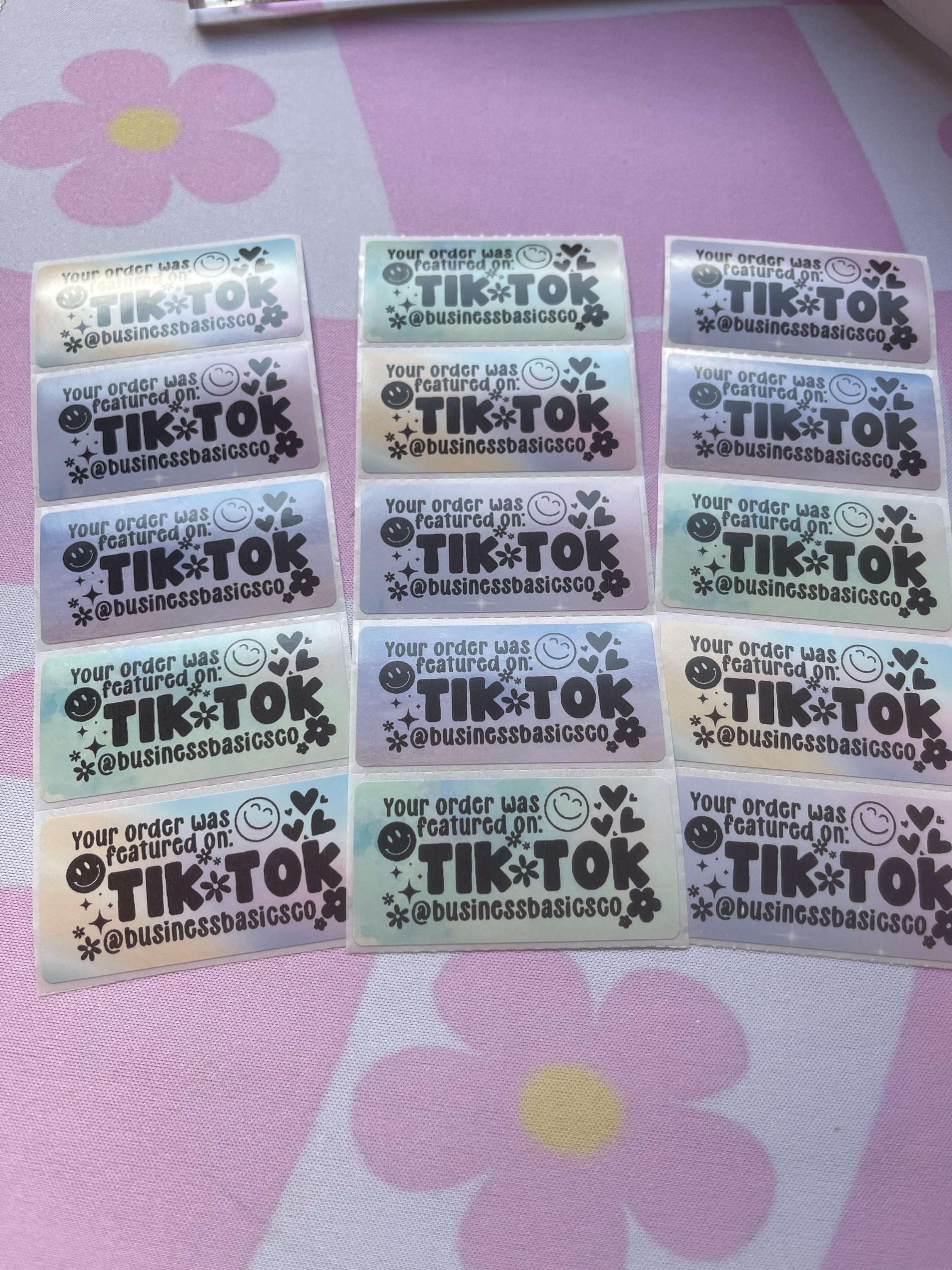 Personalised Tik Tok STICKERS | Packaging Stickers| Packaging Labels ...