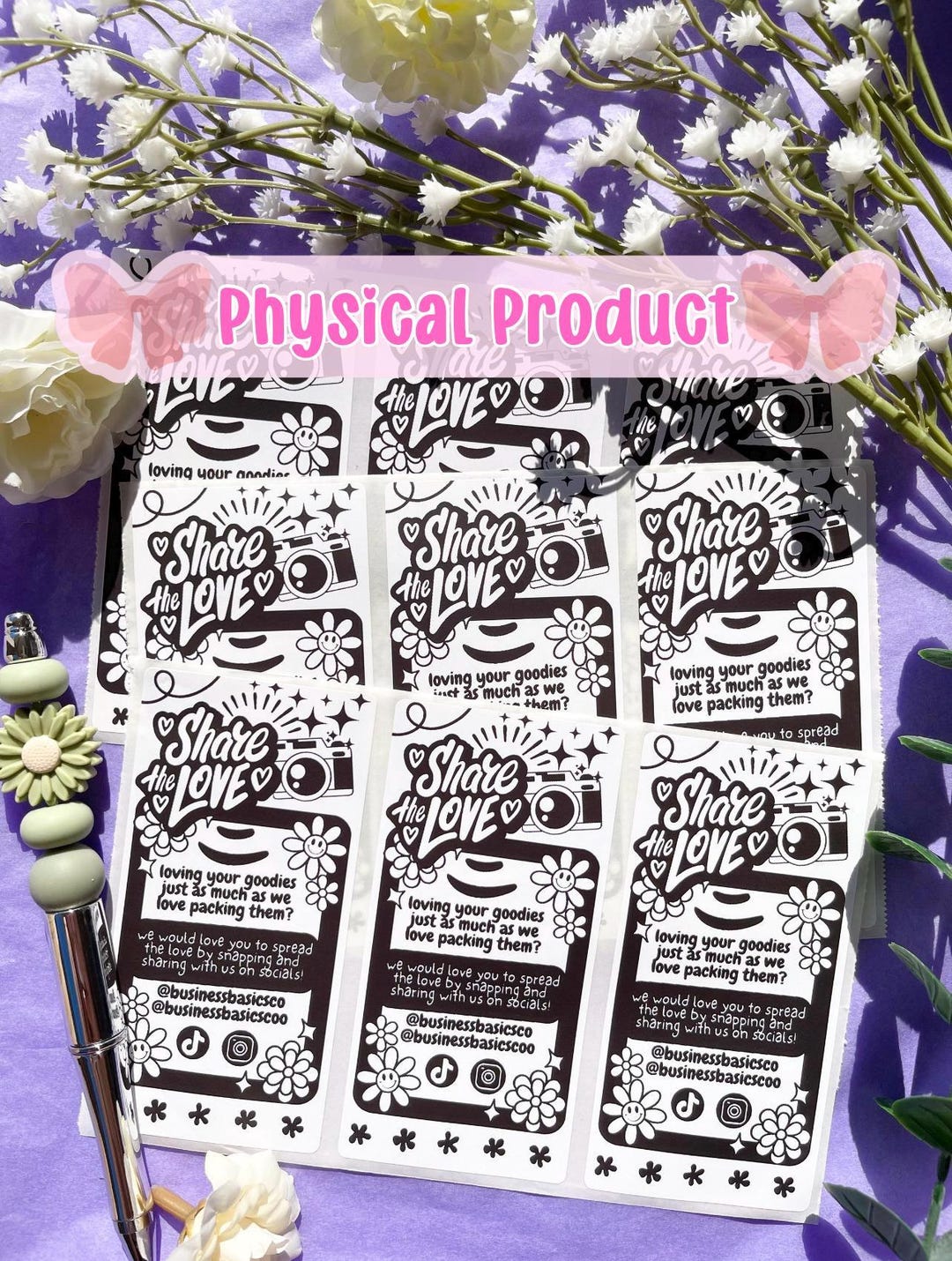 Personalised Social Media Stickers 100mm X 50mm | Share the Love ...