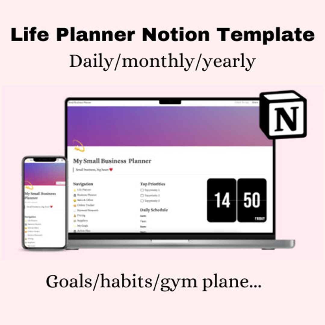 All in One Planner 2024,notion Template ADHD Planner Notion Dashboard ADHD Digital Planner Adult ...