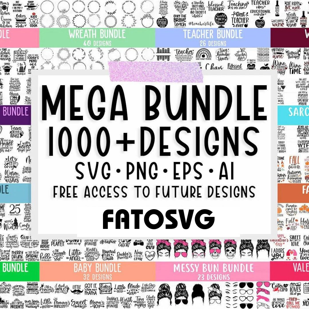 Mega SVG Bundle, T Shirt Designs SVG, Svg Files for Cricut,silhouette ...