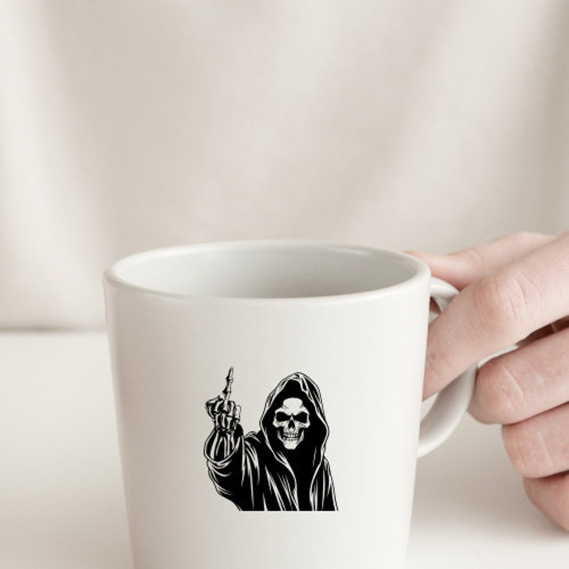 Skeleton Middle Finger SVG, Grim Reaper Middle Finger, Instant Download ...