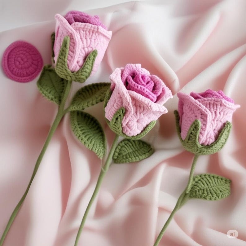 Bell Rose Crochet Pattern: Flower Bouquet DIY (PDF Download) - Etsy
