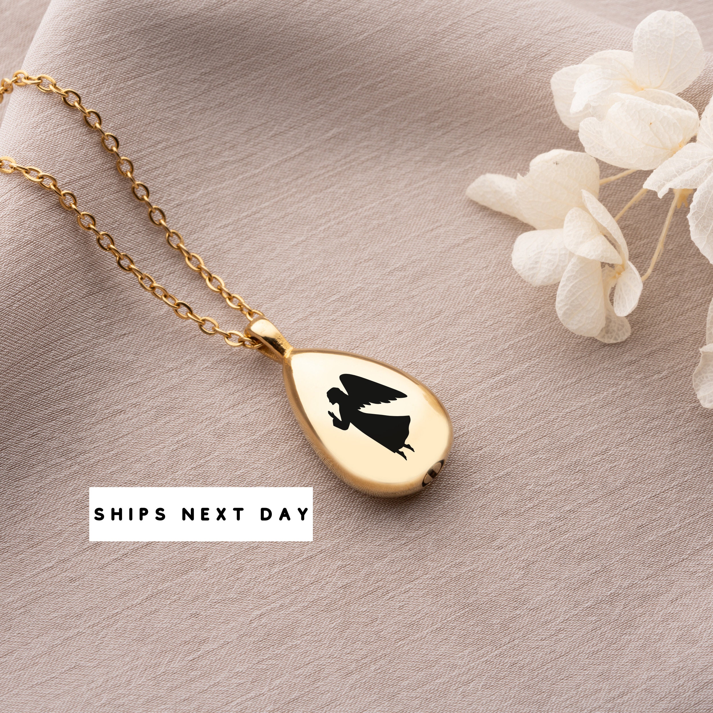 Personalized Urn Drop Necklace, Handmade Gift, Human or Pets Ashes ...