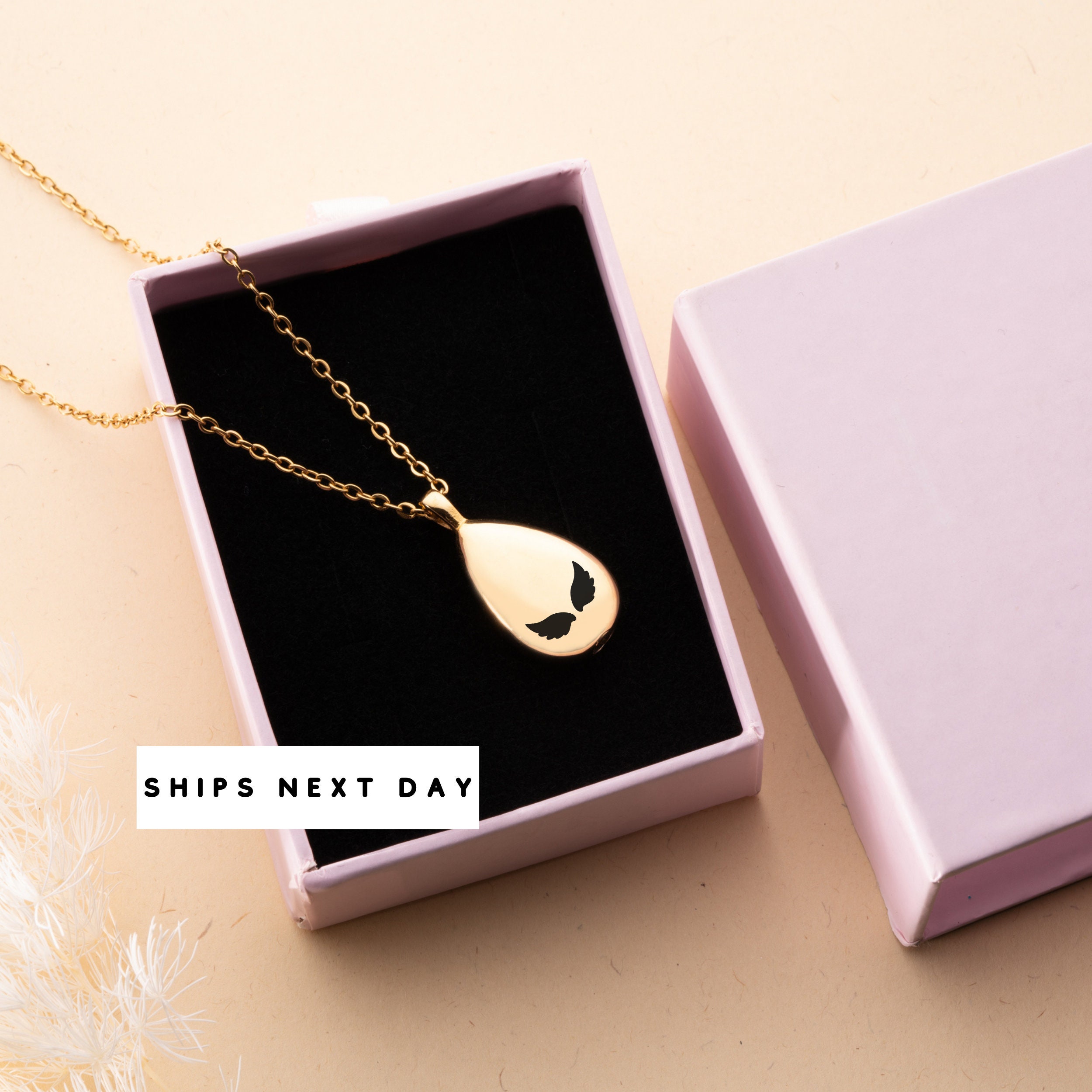 Personalized Urn Drop Necklace, Handmade Gift, Human or Pets Ashes ...