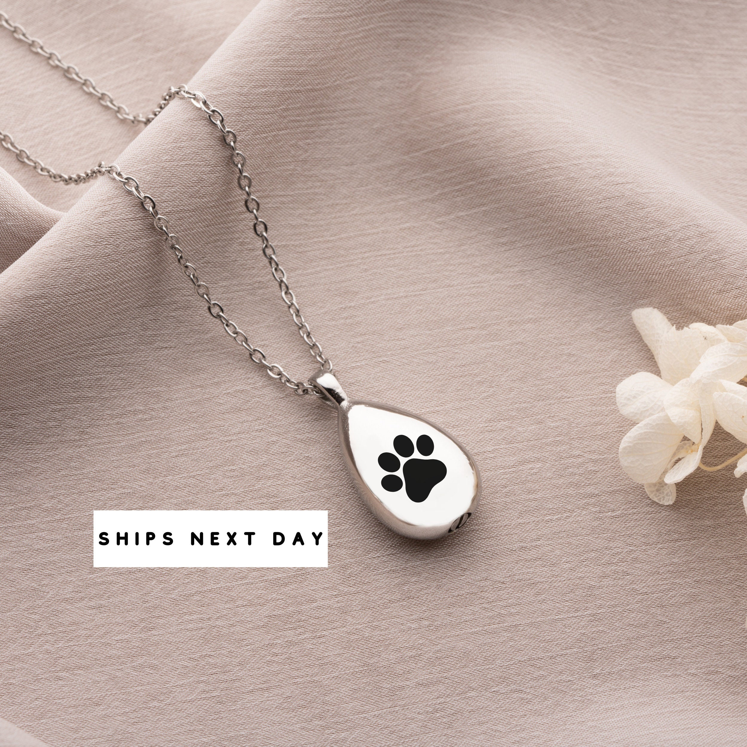 Personalized Urn Drop Necklace, Handmade Gift, Human or Pets Ashes ...