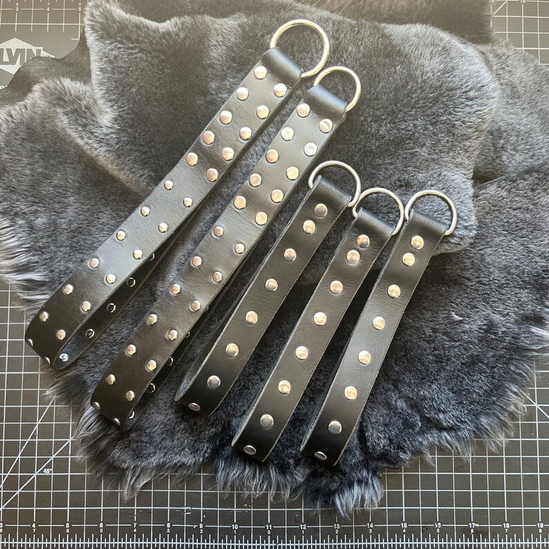 Studded Leather Impact Slappers in Black & Silver - Etsy