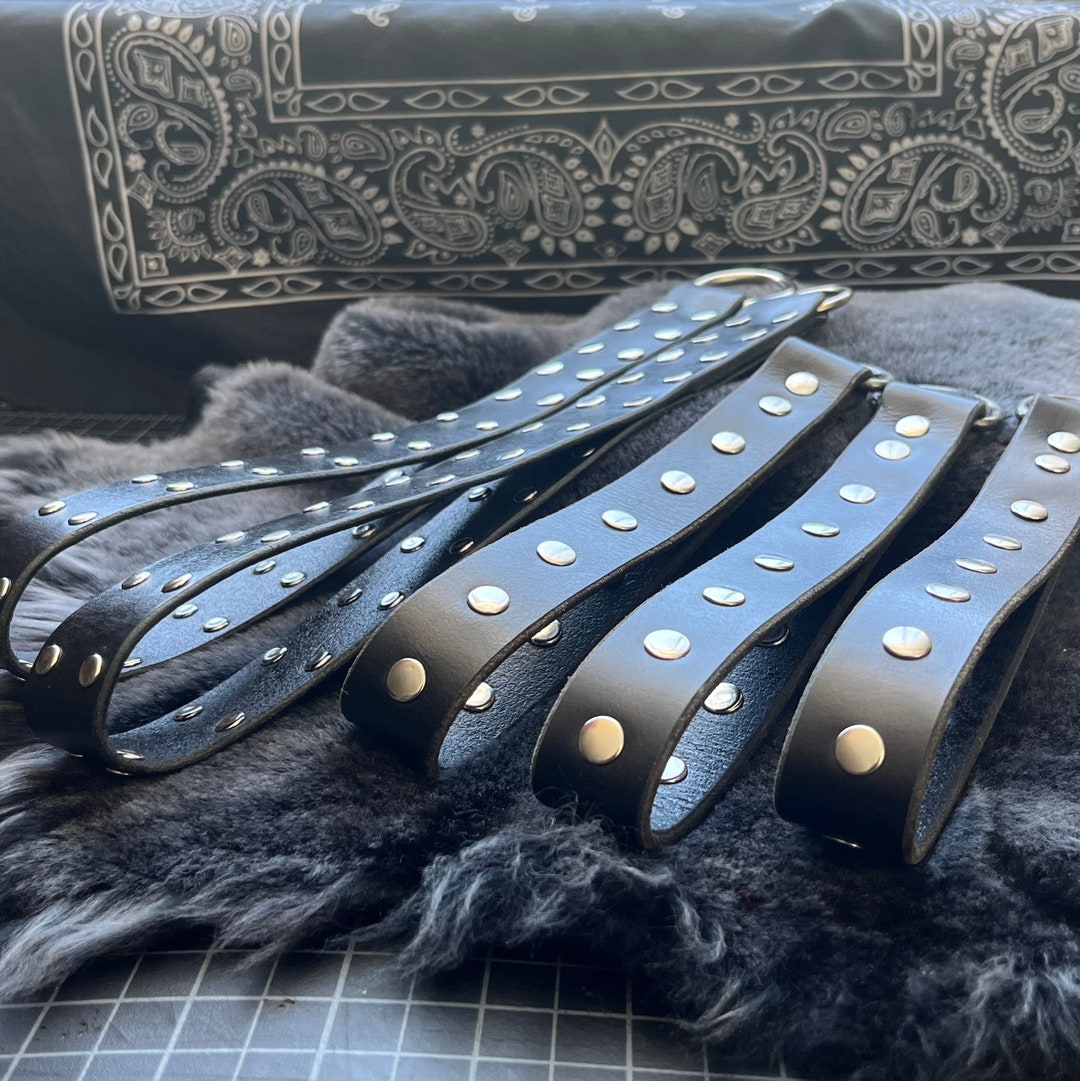 Studded Leather Impact Slappers in Black & Silver - Etsy