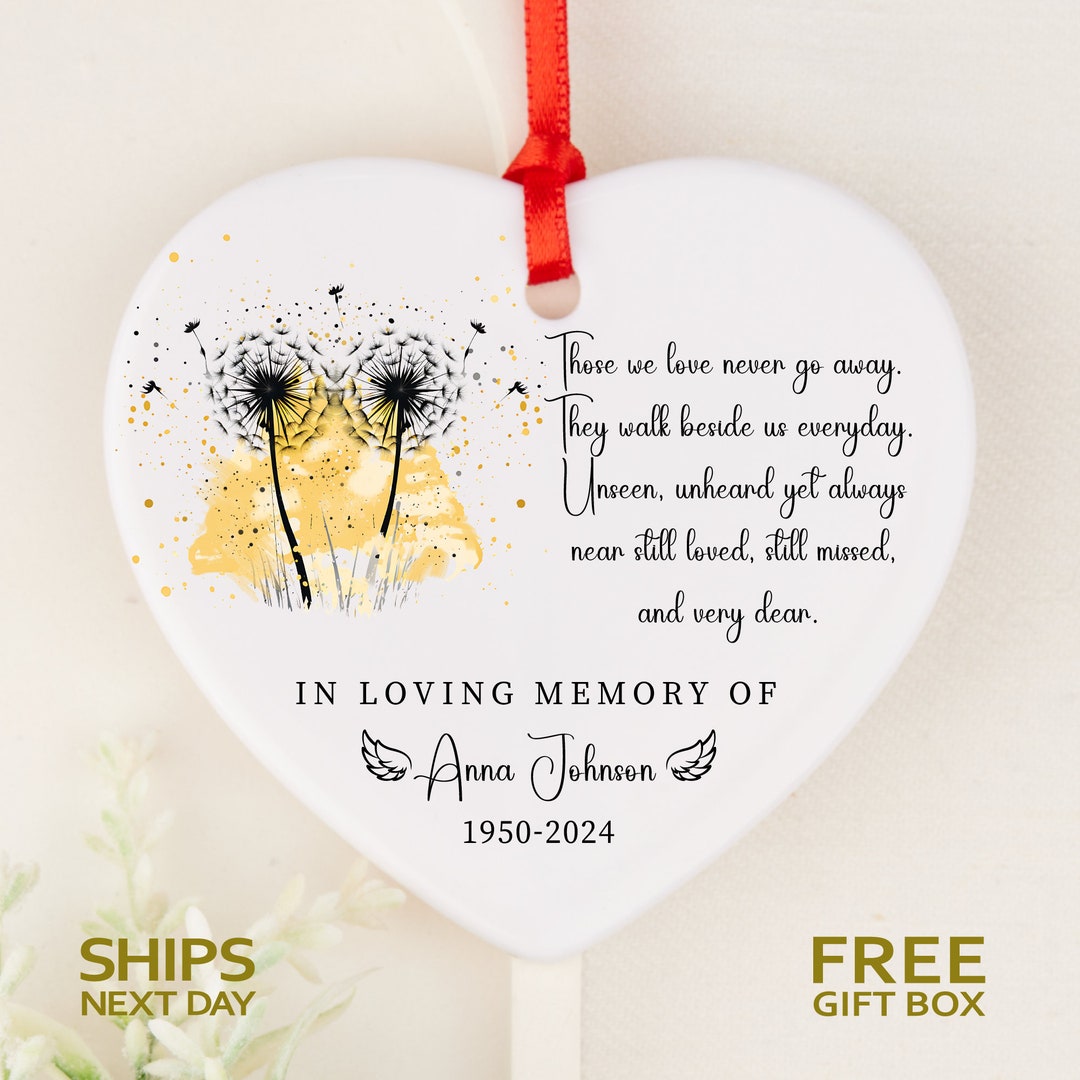 Personalized Dandelion Memorial Ornament • in Loving Memory of Loved ...