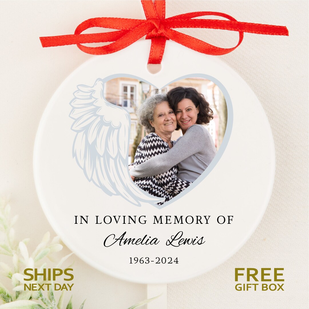 Personalized Mom and Daughter Photo Keepsake Mom Memorial Ornament in ...