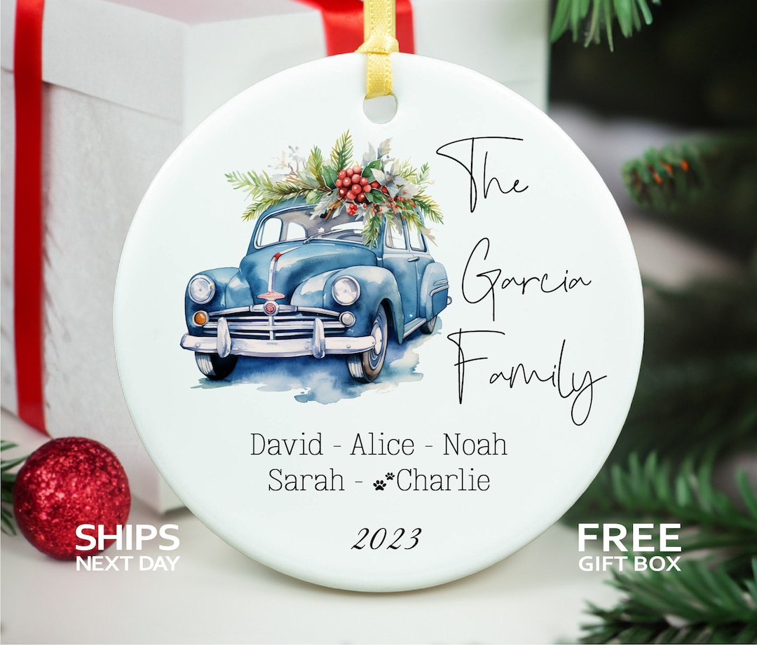2024 Family Christmas Ornament Family With Pet Ornament Family Name ...