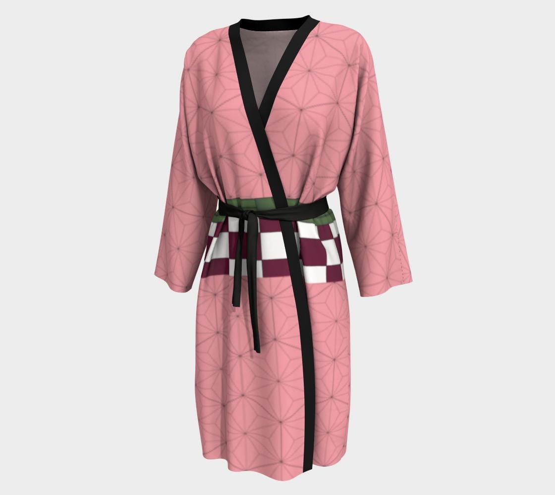 Nezuko Inspired Kimono Robe Become Anime Series - Etsy
