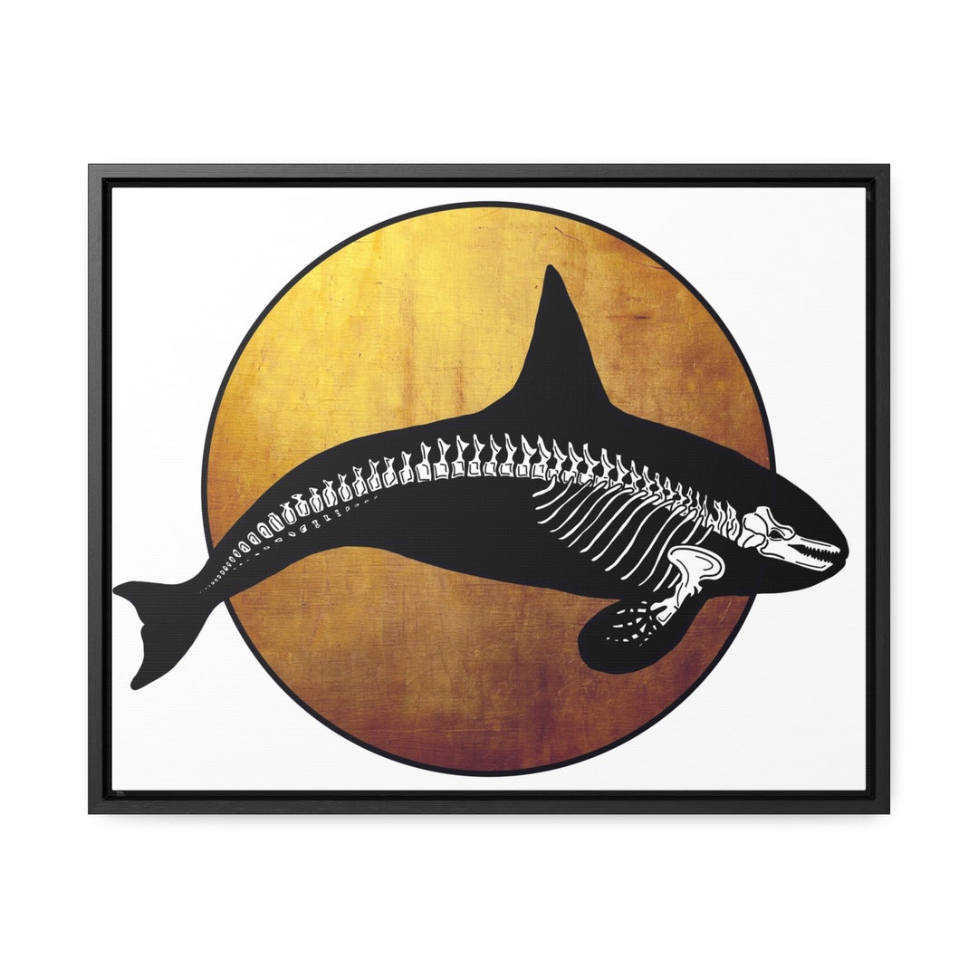 Gold Orca Framed Canvas Print - Etsy