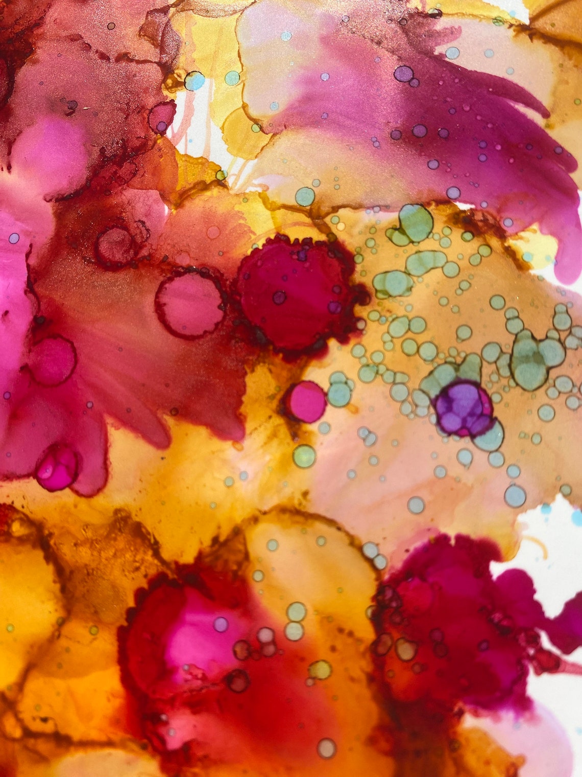 Original Alcohol Ink Painting 5x7 - Etsy