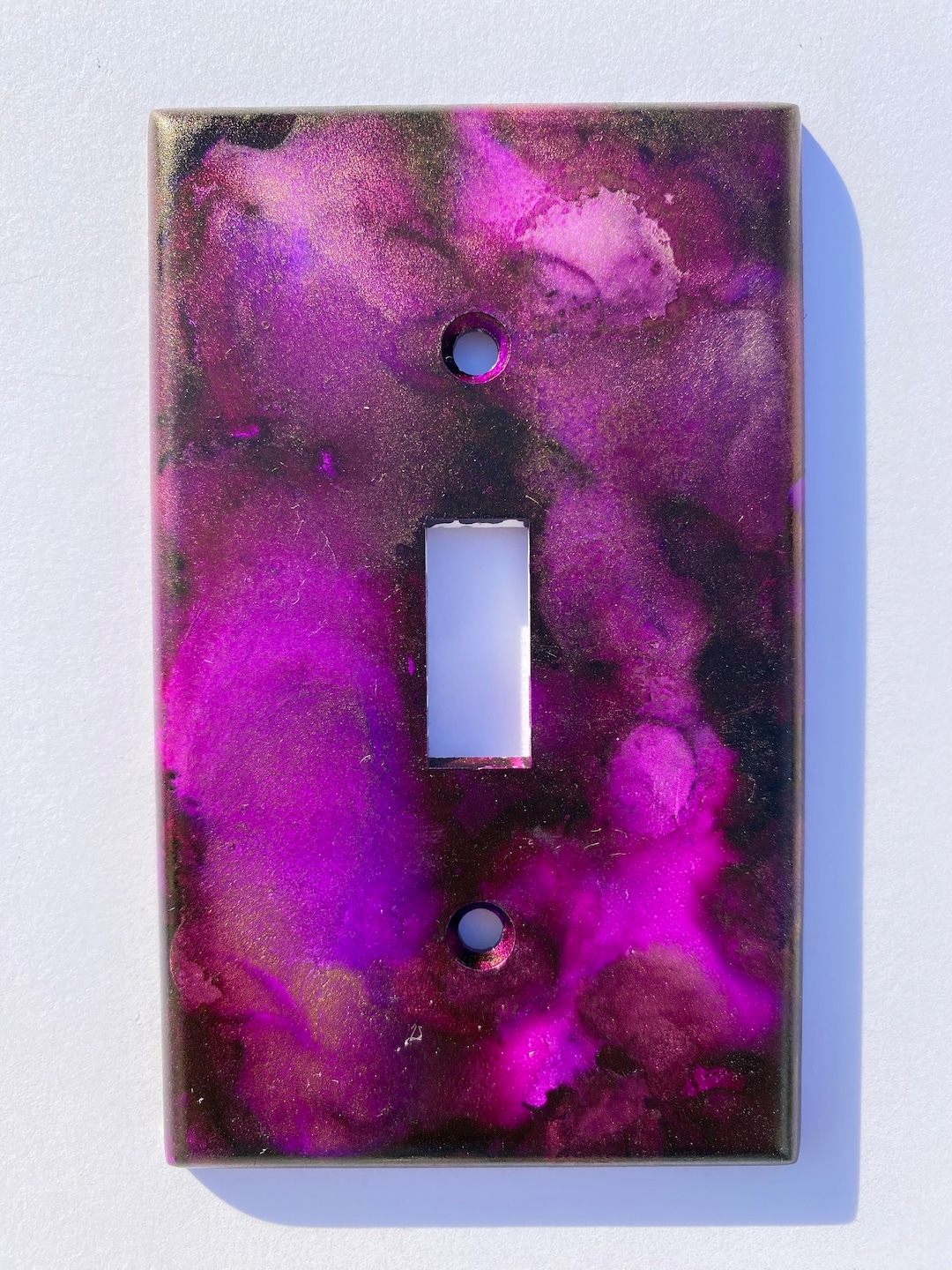 Hand Painted Light Switch Plate Cover - Purple/pink - Etsy
