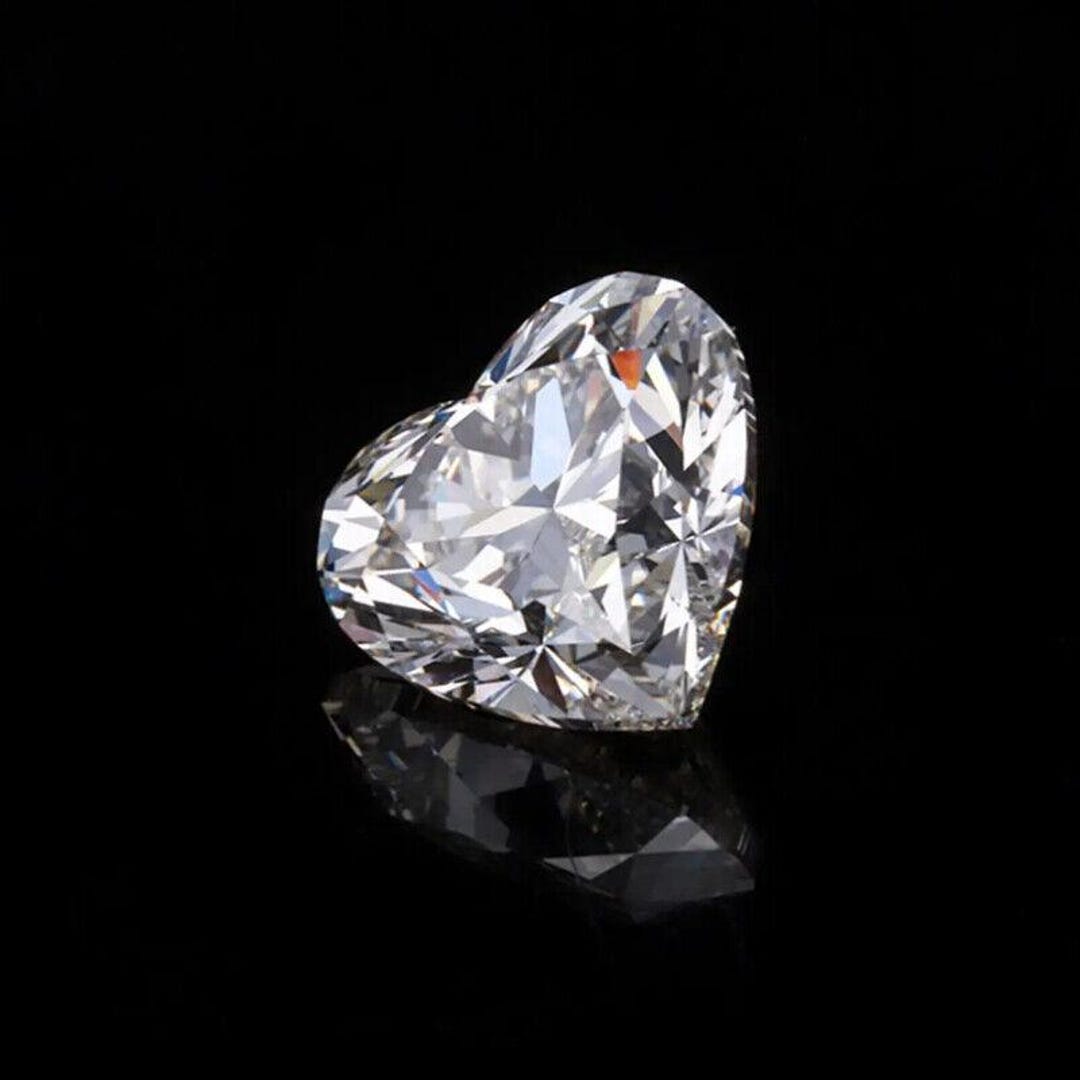 0.5 to 6 Carat Lab Diamond Heart Shape Fancy Cut White Diamond Vvs1 ...