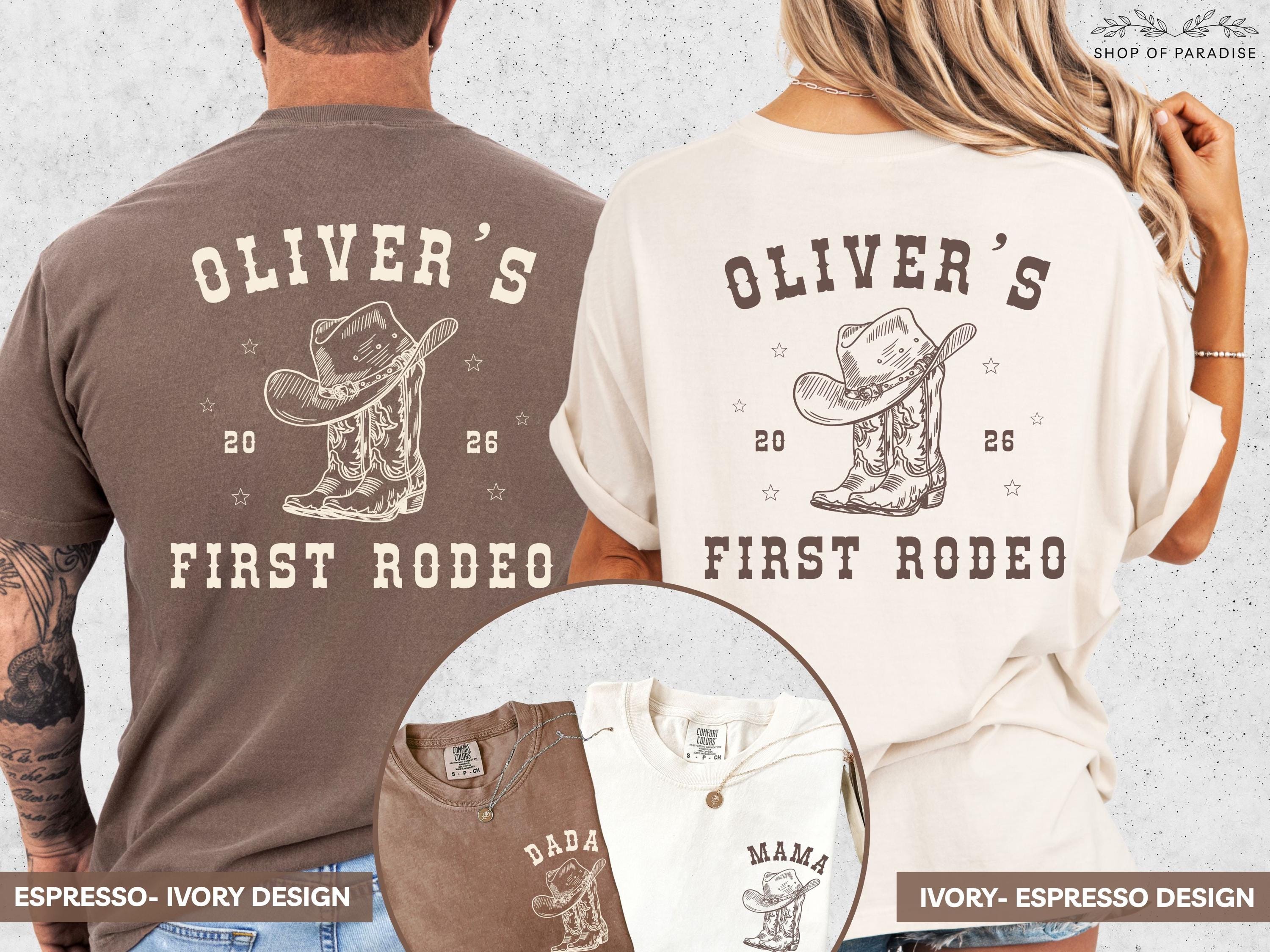 First Rodeo Birthday Party Matching Family Shirts, Comfort Colors ...