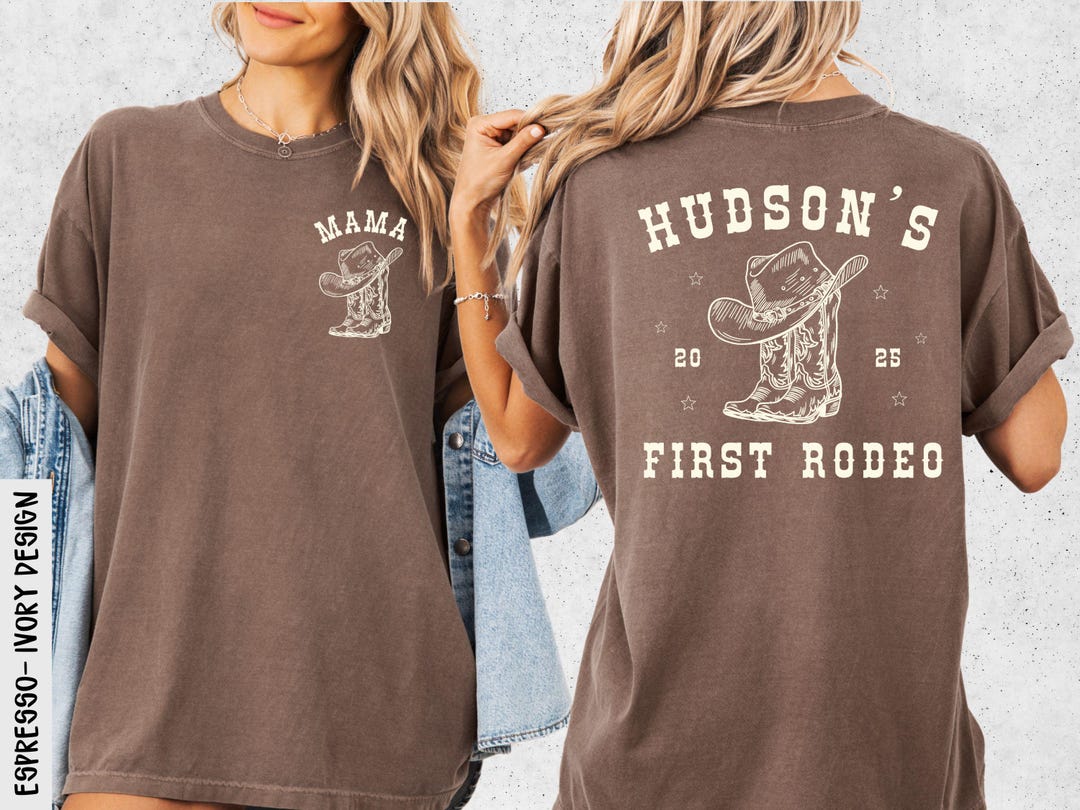 First Rodeo Birthday Party Matching Family Shirts, Comfort Colors ...