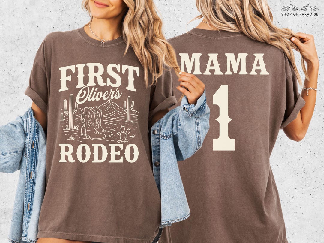 First Rodeo Birthday Party Matching Family Shirts, Comfort Colors ...