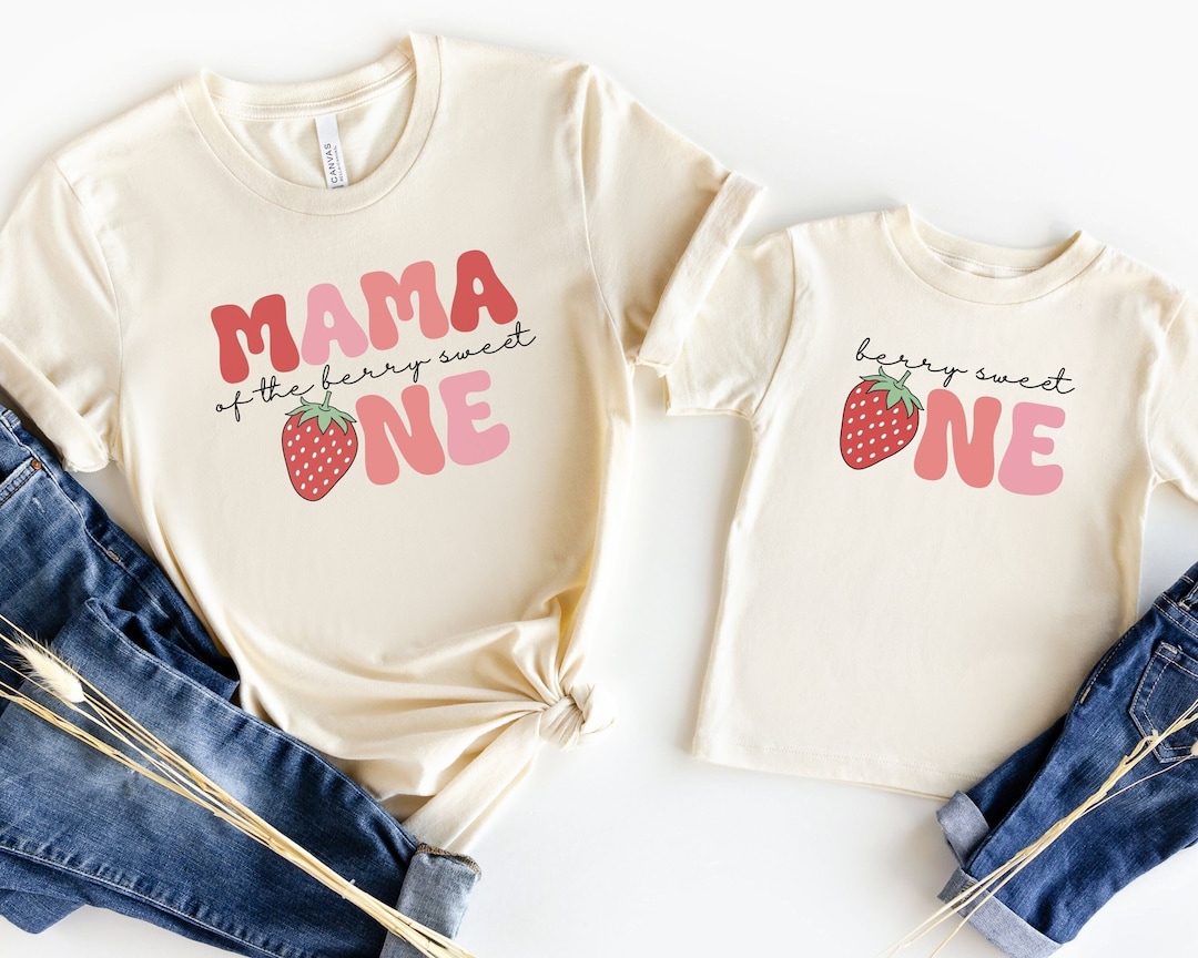 Berry First Birthday Shirts, Sweet One Birthday Strawberry Shirts ...