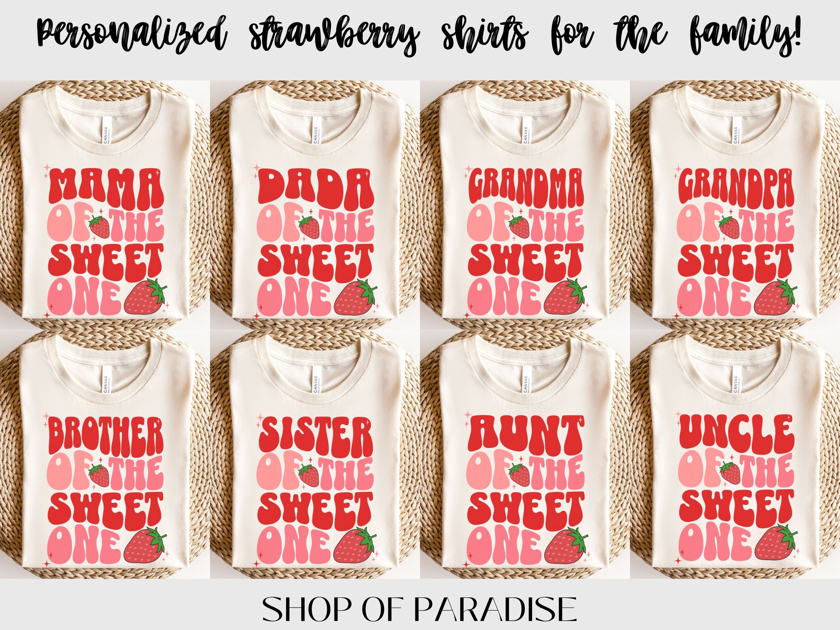 Berry First Birthday Shirts, Sweet One Strawberry Shirts, Personalized ...
