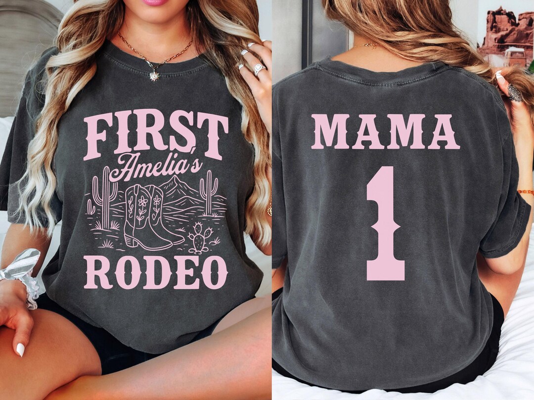 First Rodeo Birthday Party Matching Family Shirts, Comfort Colors ...