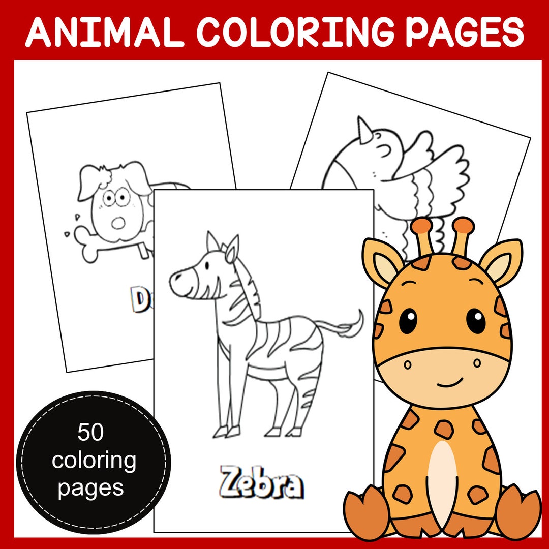 Animal Coloring Pages | Homeschool Coloring Pages - Etsy